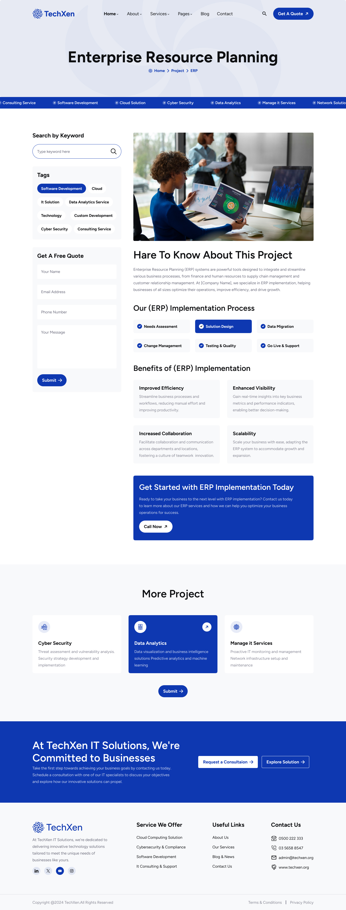 Techxen - IT Solutions & Technology Startup Figma Template by VikingLab